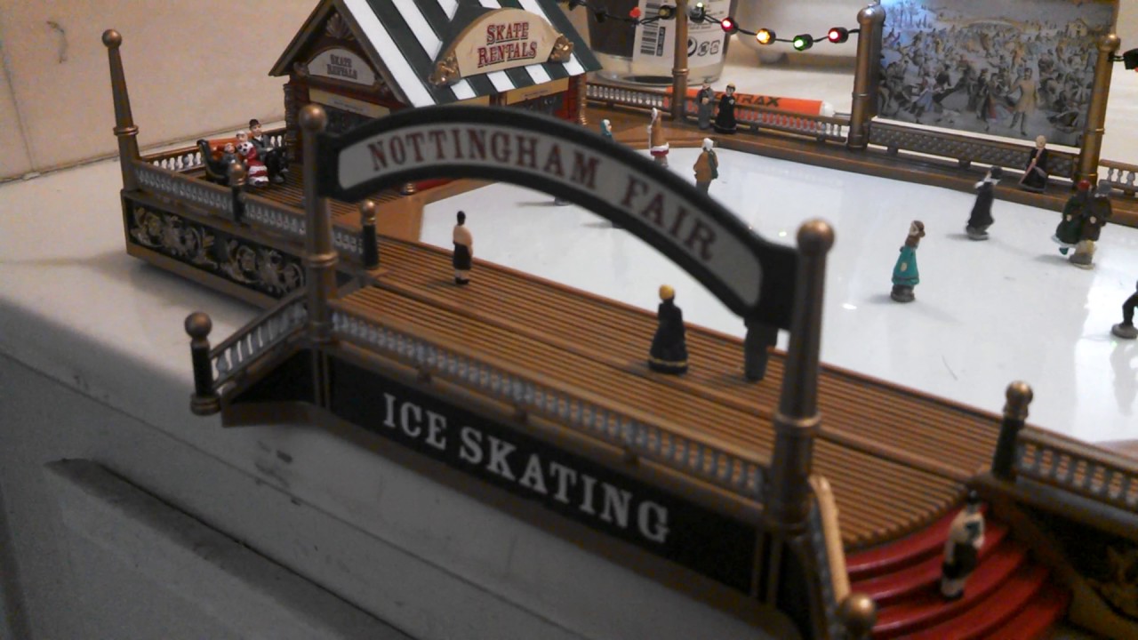 Mr. Christmas Ho/Scale Model Ice Skating Rink.. - YouTube