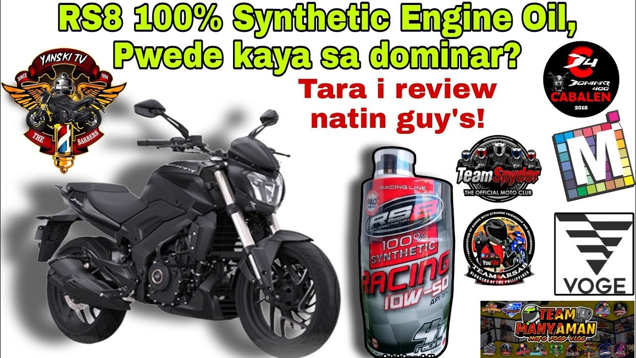 RS8 100% Synthetic Engine Oil, Pwede kaya sa dominar? Tara i review ...