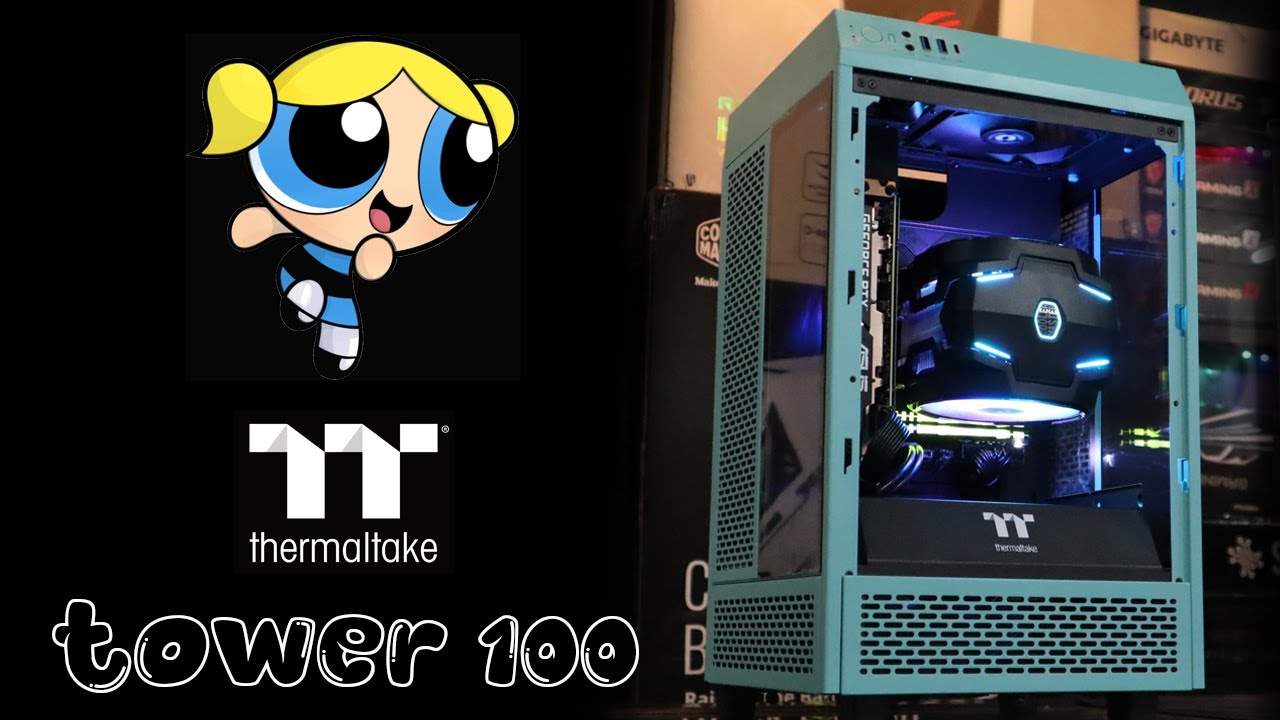 Thermaltake The Tower 100 Turquoise Edition Gaming PC Build - YouTube