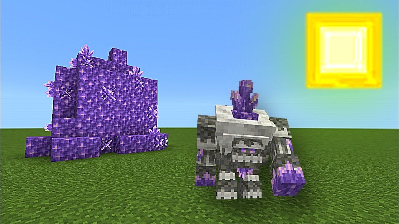 Geode golem addon for minecraft pocket edition - YouTube