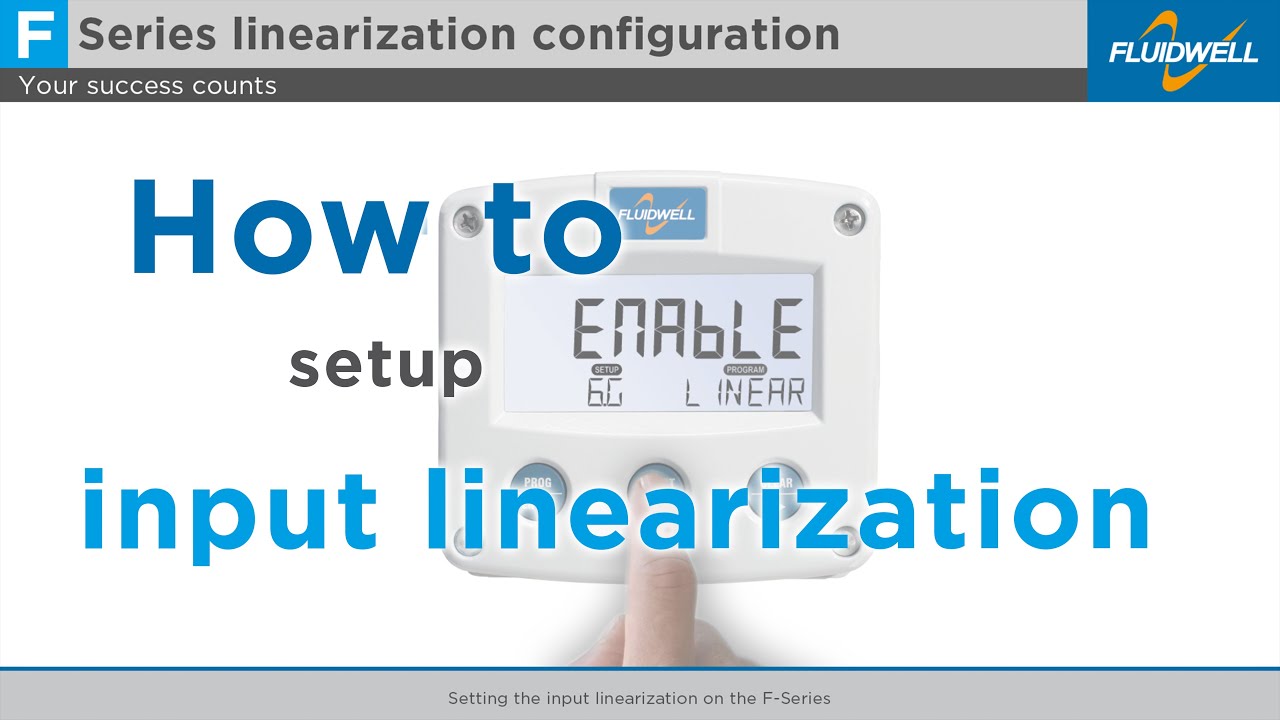 Setting the input linearization on the F-Series - YouTube