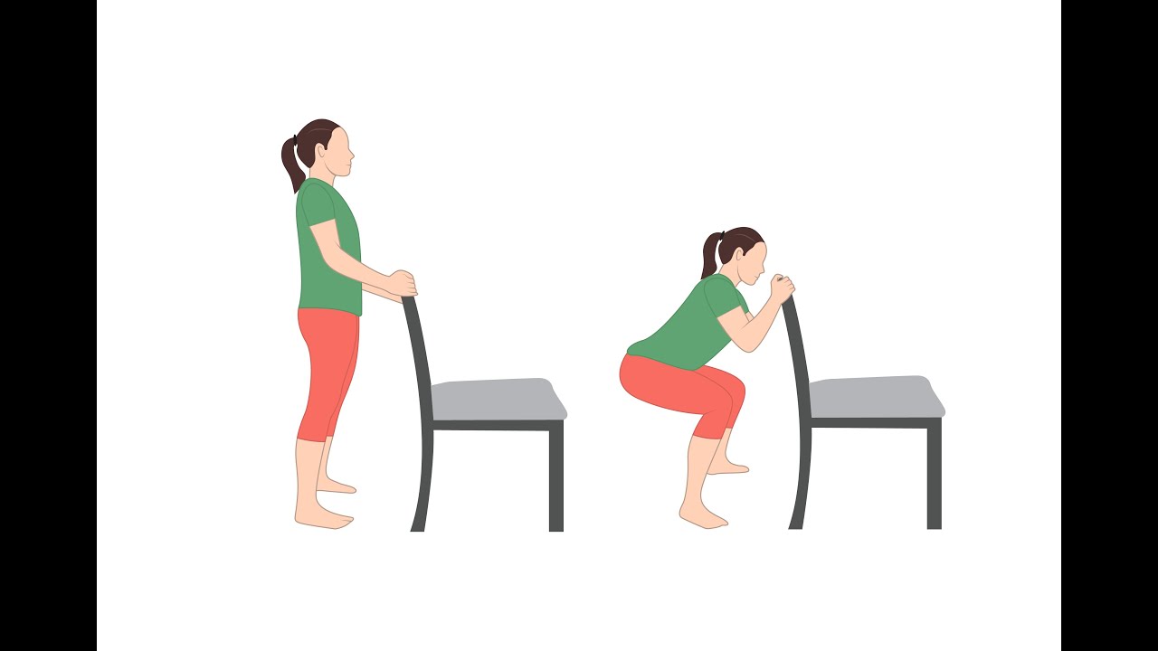 Chair Squat - 10 Minute Chair Yoga eBook - YouTube