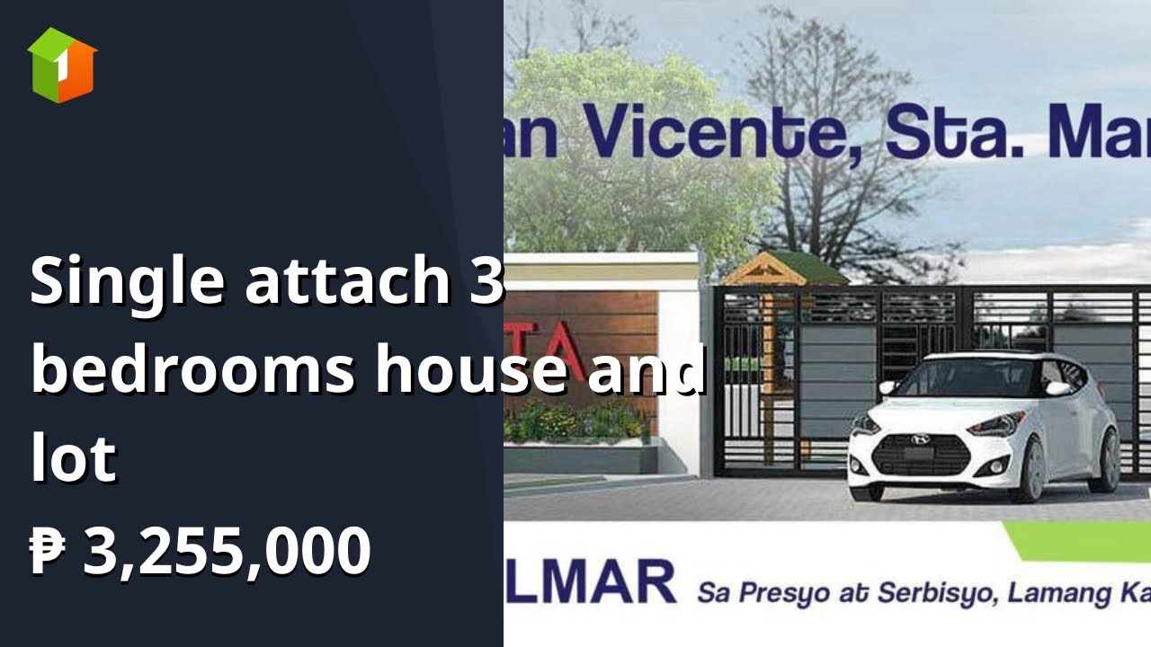 Single attach 3 bedrooms house and lot - YouTube