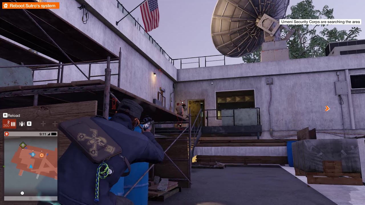 Watch Dogs 2 Gameplay || Knocking Enemies with supressed Headshots ...