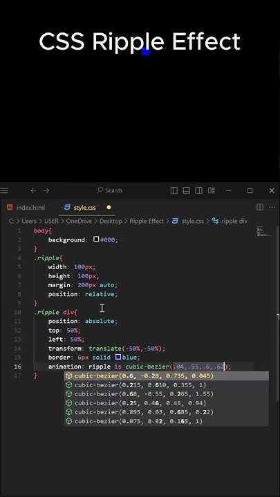 CSS Ripple Effect blue #shorts - YouTube
