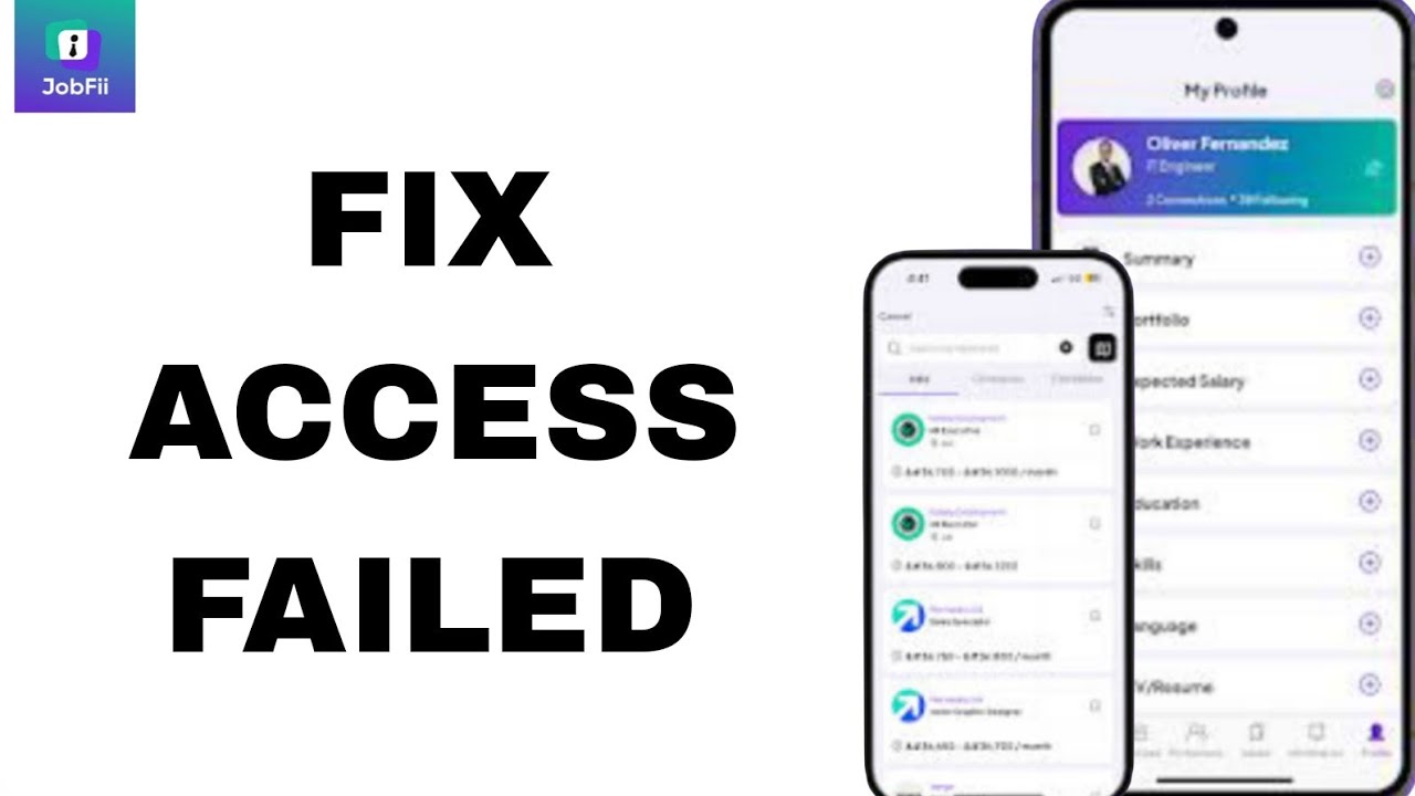 How To Fix And Solve Access Failed On JobFii App | Step By Step - YouTube