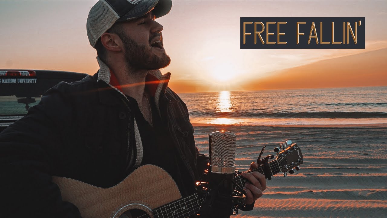 Free Fallin' - Tom Petty (acoustic cover on Assateague beach) - YouTube