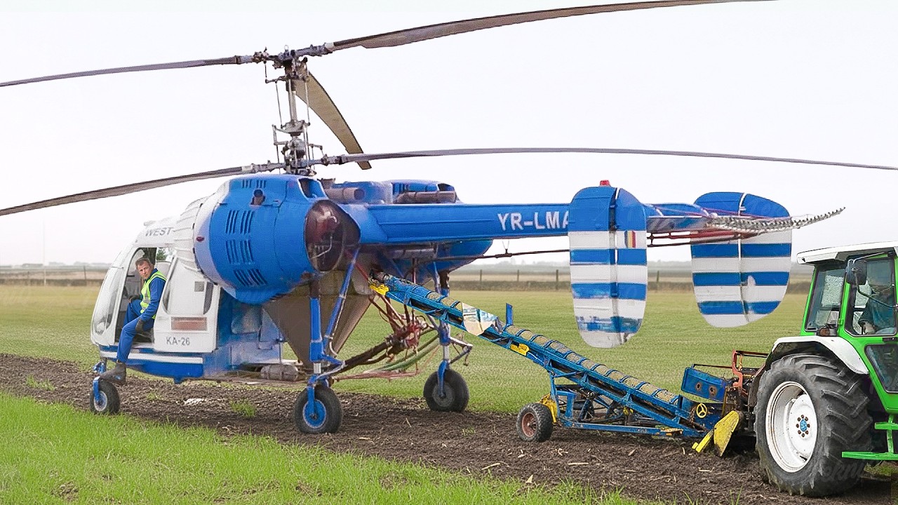 Starting The Weird But Special Helicopter Built Like a Tractor - YouTube
