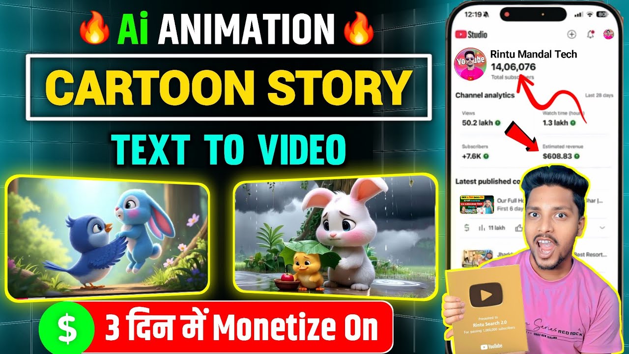 Text to cartoon video ai free | Ai video kaise banaye | Text to video ...