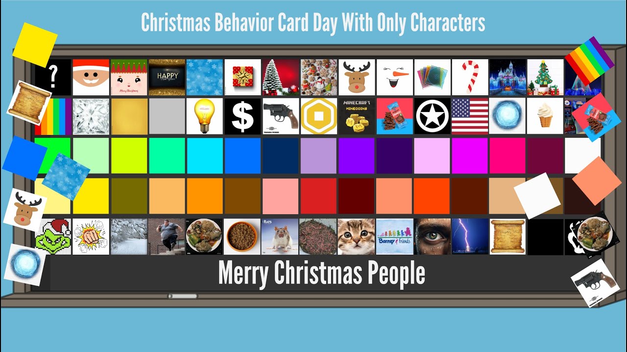 Christmas Behavior Card Day With Only Characters. - YouTube