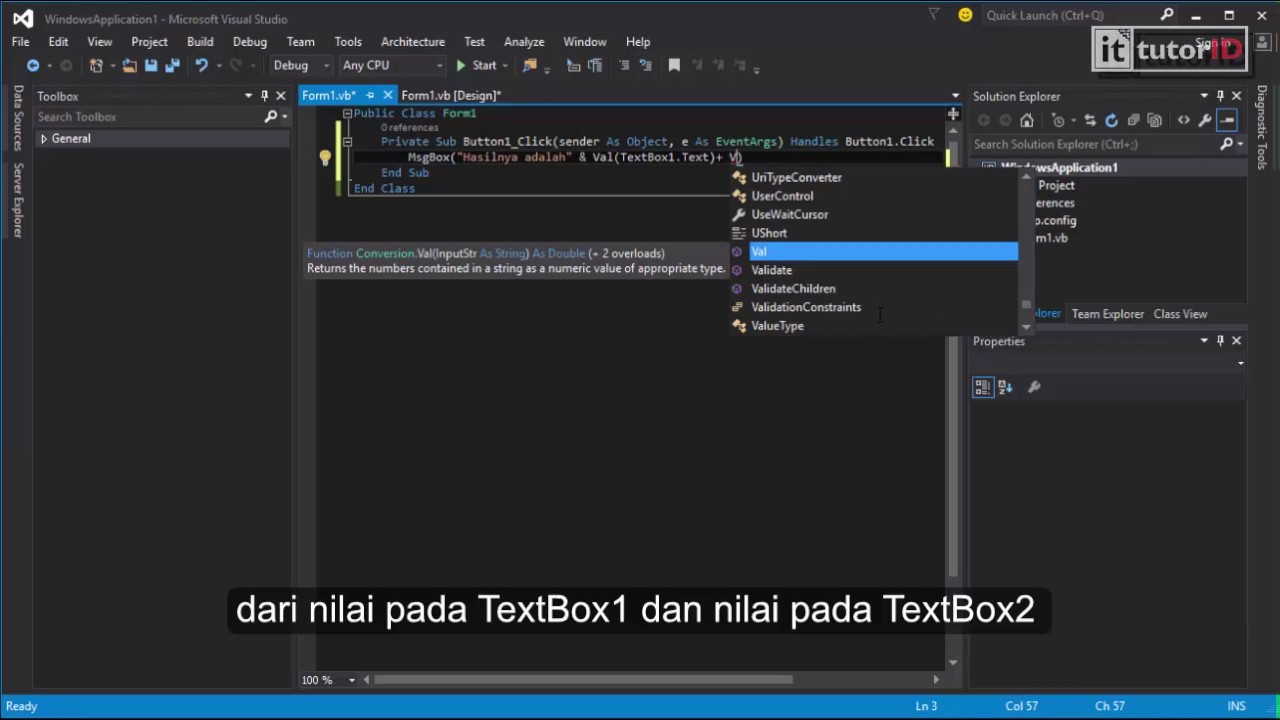 Pemrograman Basic - 05. Bekerja Dengan Controls - YouTube