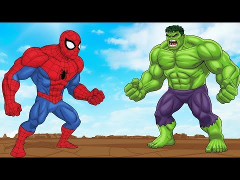 Evolution of SPIDERMAN Vs Evolution of HULK: The Civil War of Super Hero | 2D Animation Film