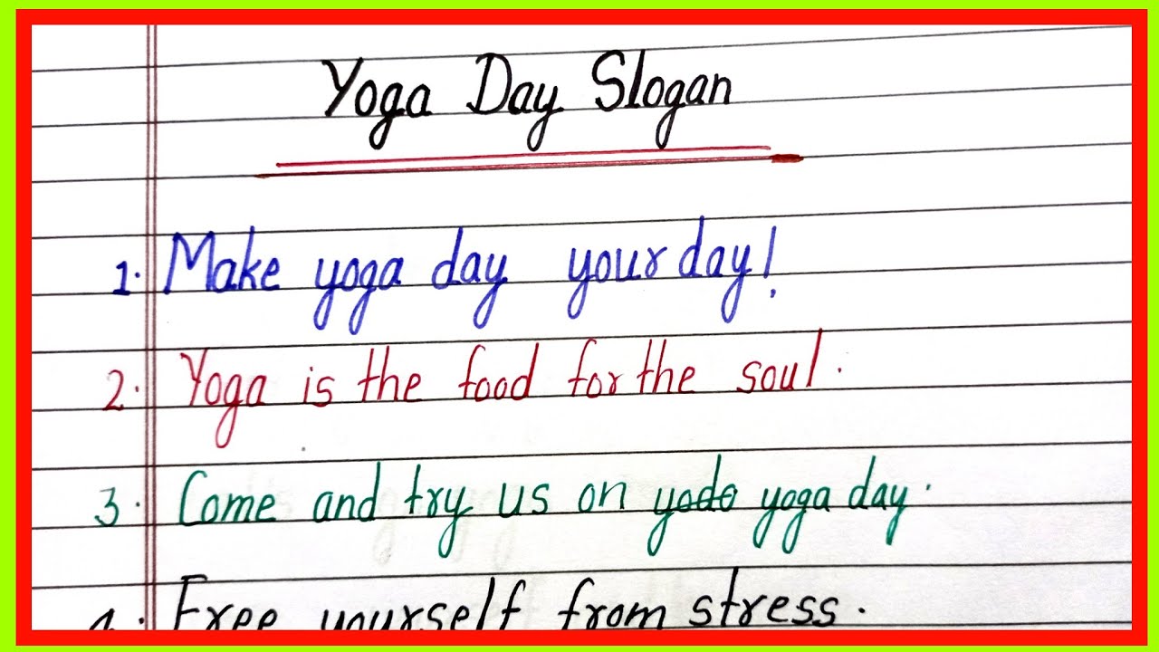 yoga day slogan in english/yoga day par nare/yog diwas par slogan/yog ...