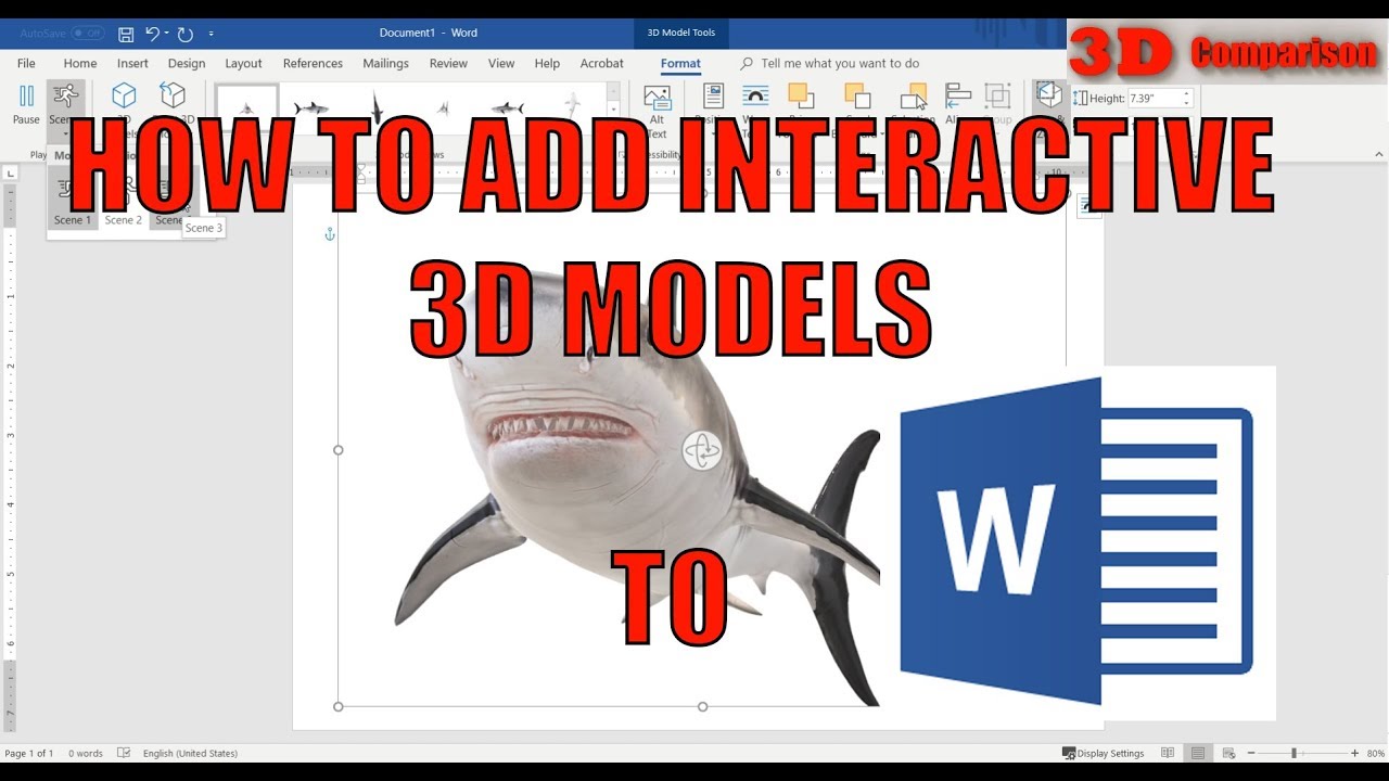 Microsoft 3D model integration in various applications - YouTube