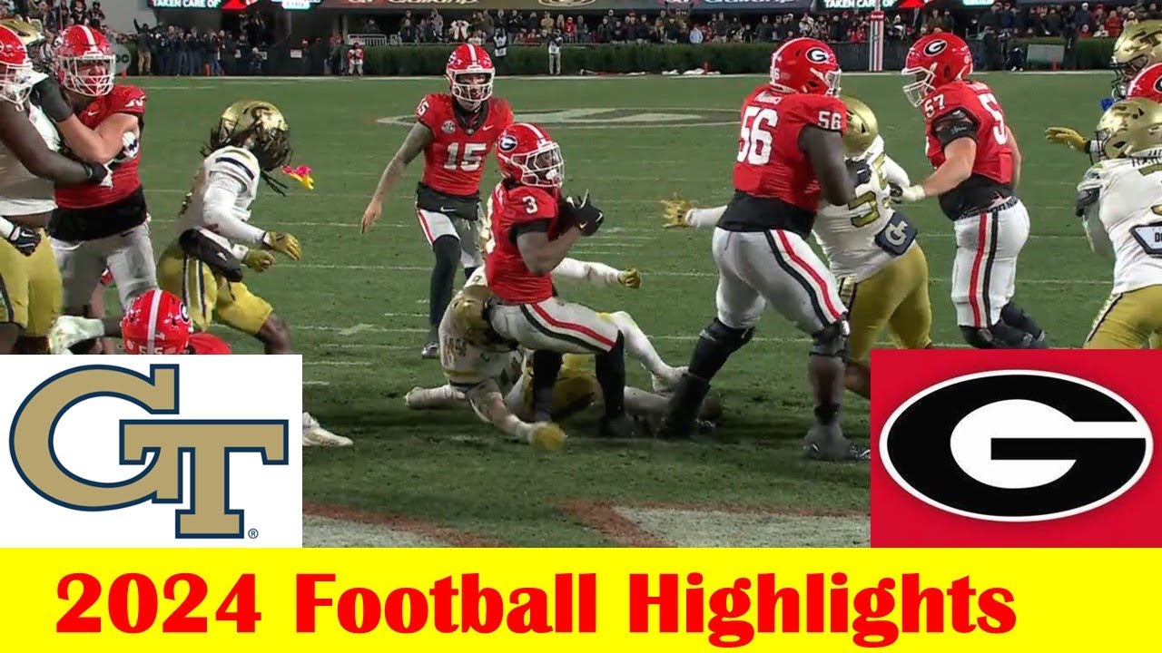 Georgia Tech vs #7 Georgia Football Game Highlights 11 29 2024 - YouTube