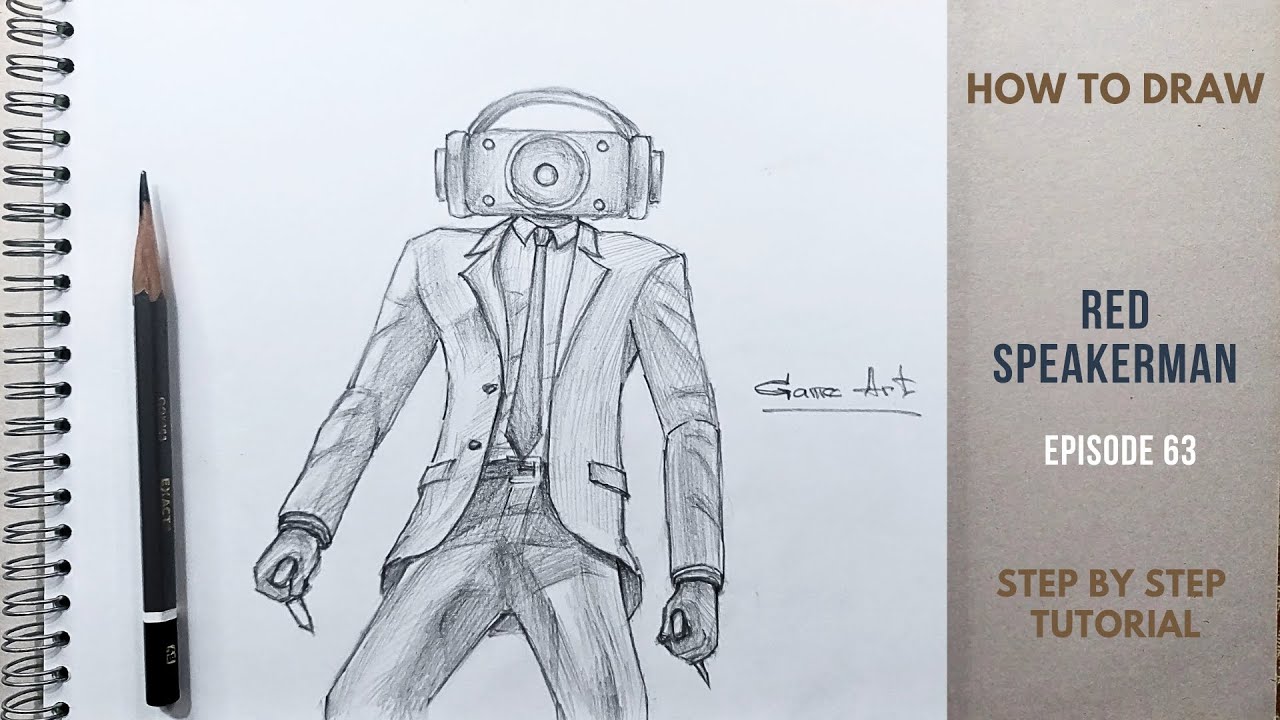 Skibidi Toilet 63 How to draw RED SPEAKERMAN - YouTube