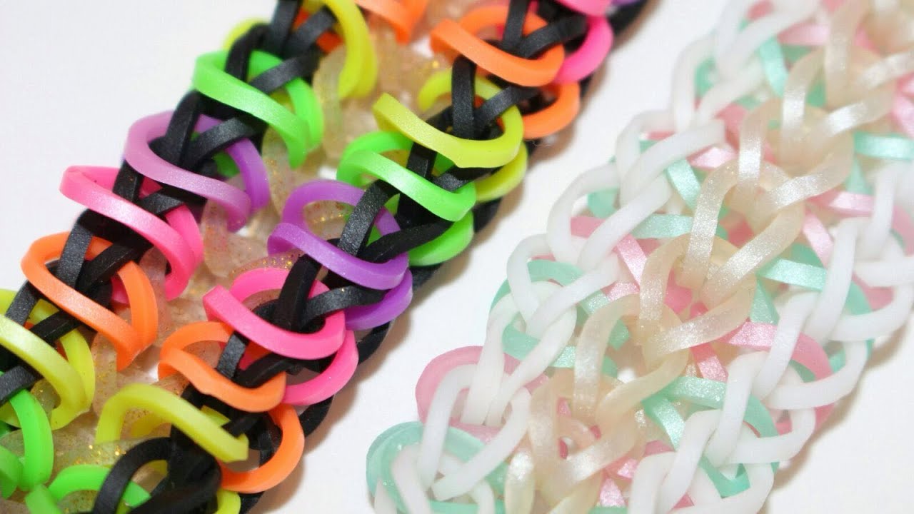 Braided Lace bracelet tutorial ♡ Loom - YouTube