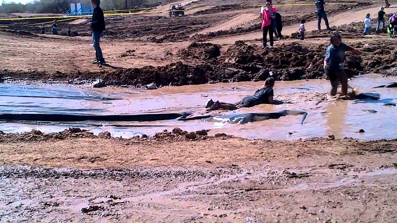 Chris head first on belly into mud - YouTube