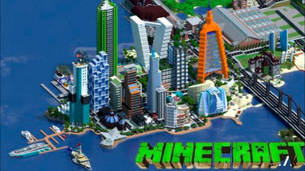 Exploring city in Minecraft | City in Minecraft - YouTube