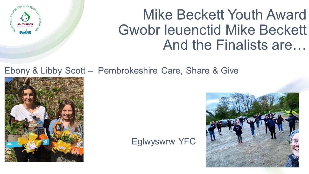 Mike Beckett Youth Award/ Gwobr Ieuenctid Mike Beckett - And the ...
