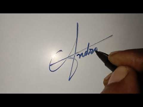 Andrew name signature style// unique signature style - YouTube