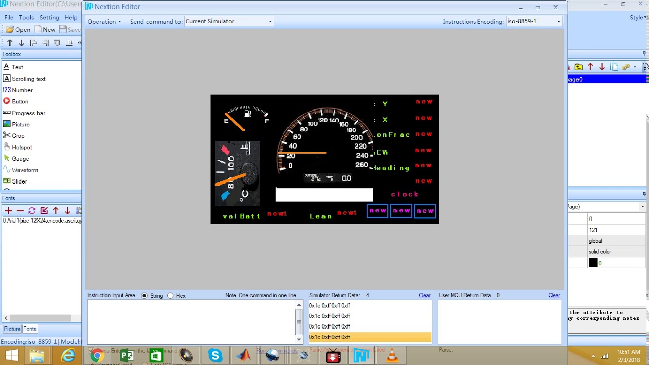 Car Controls Based on Nextion LCD and arduino - YouTube