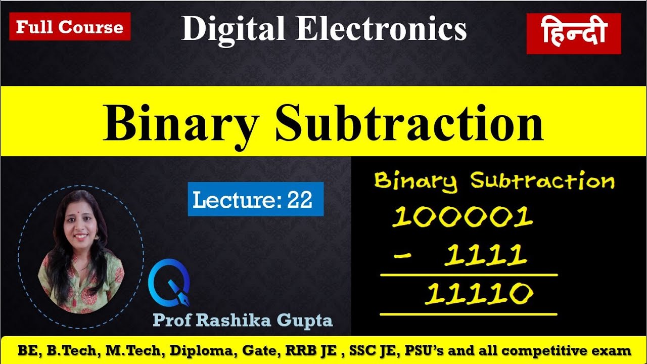 22 Binary Subtraction With Examples YouTube 22 Binary Subtraction With Examples YouTube
