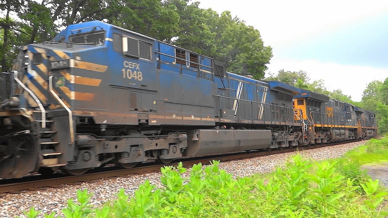 CEFX Lease Engine On CSX Q410 Mixed Freight Train - YouTube