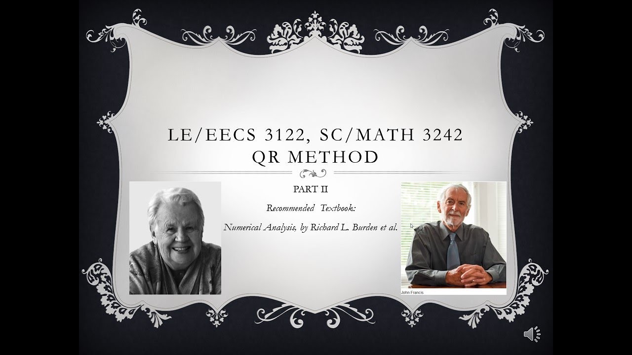 Numerical Analysis II lecture21 QR Method part2 - YouTube