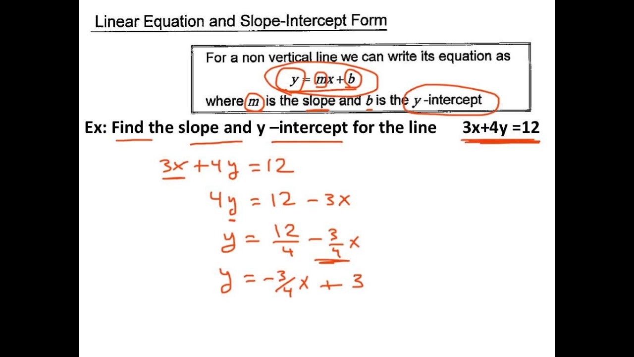 6- Linear Equation and Point Slop Form - YouTube