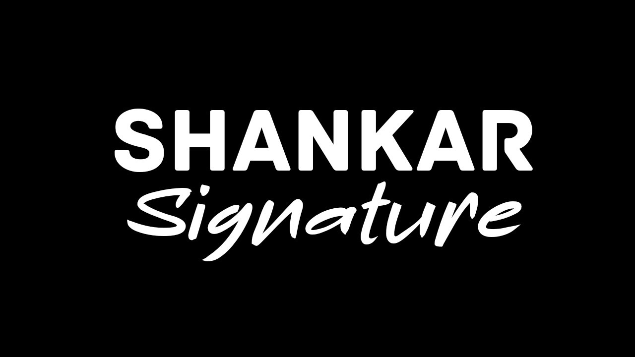 Shankar Name Signature Style - YouTube