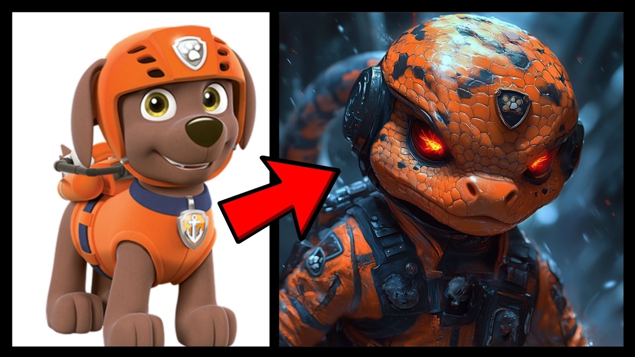 PAW PATROL as ZOMBIE SNAKES?! CITY RESCUE! - All Characters ...
