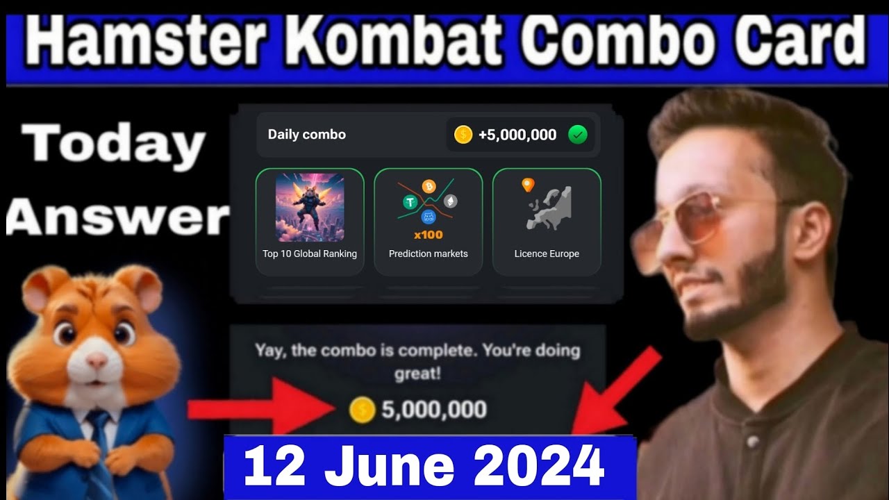 Hamster Kombat Daily Combo Card || Wednesday 12 June 2024 || How To ...