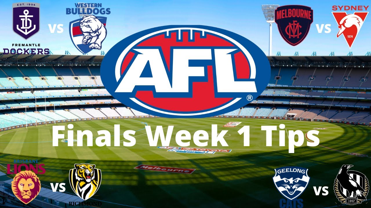 AFL FINAL WEEK ONE TIPS - YouTube
