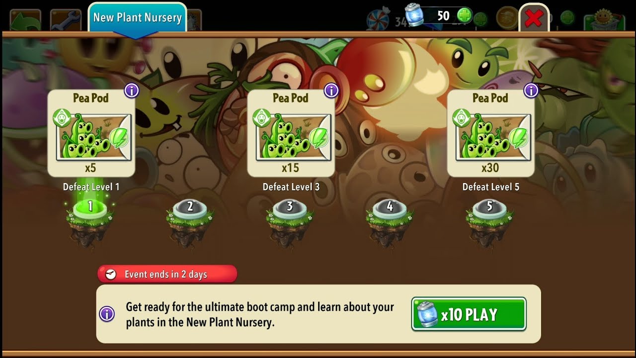 Pea Pod New Plant Of Nursery Event (Plants vs Zombies 2) # ...