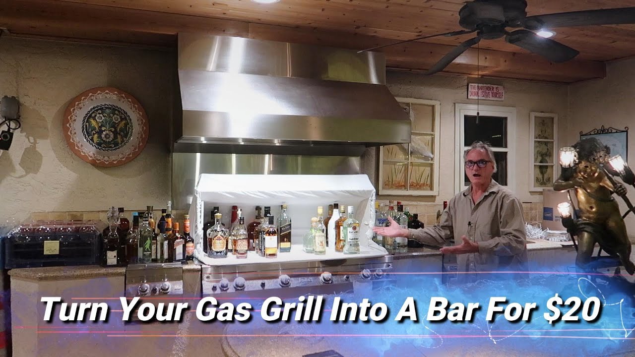 Fire Magic Outdoor Kitchen Gas Grill Turned Into A Bar For $20 - YouTube