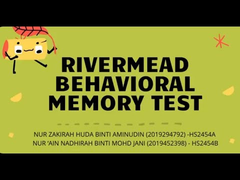 RIVERMEAD BEHAVIORAL MEMORY TEST [OCT 463] - YouTube