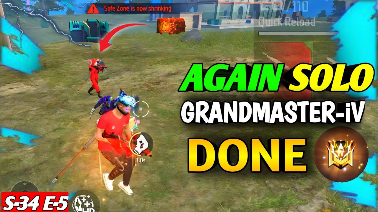 ROAD TO GRANDMASTER 🔥| 8000 SCORE DONE SEASON 34 #freefire - YouTube