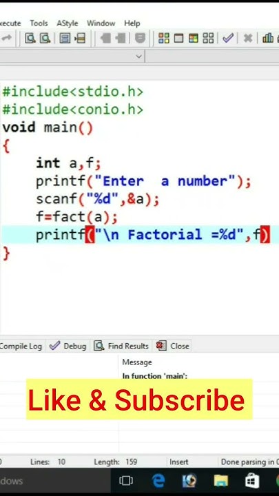 Print Factorial by using recursion Function #Shorts #coding - YouTube