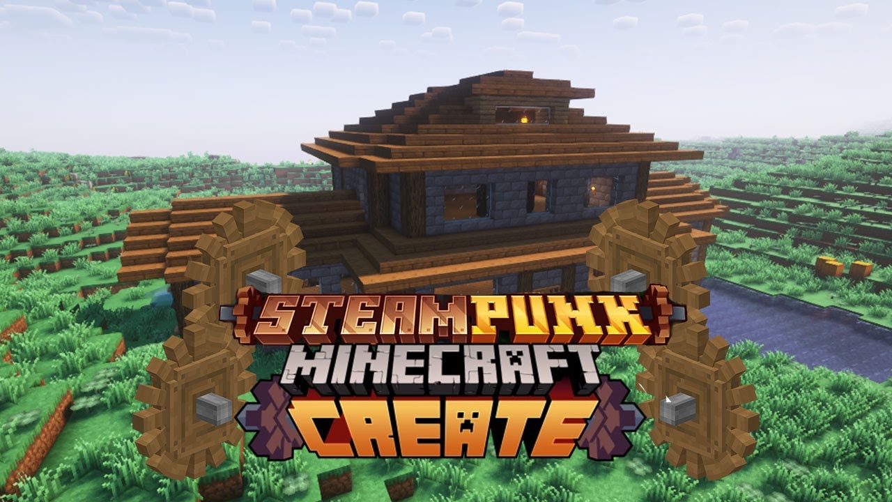 I built the MOST AMAZING WORKSHOP in STEAMPUNK MINECRAFT CREATE - YouTube