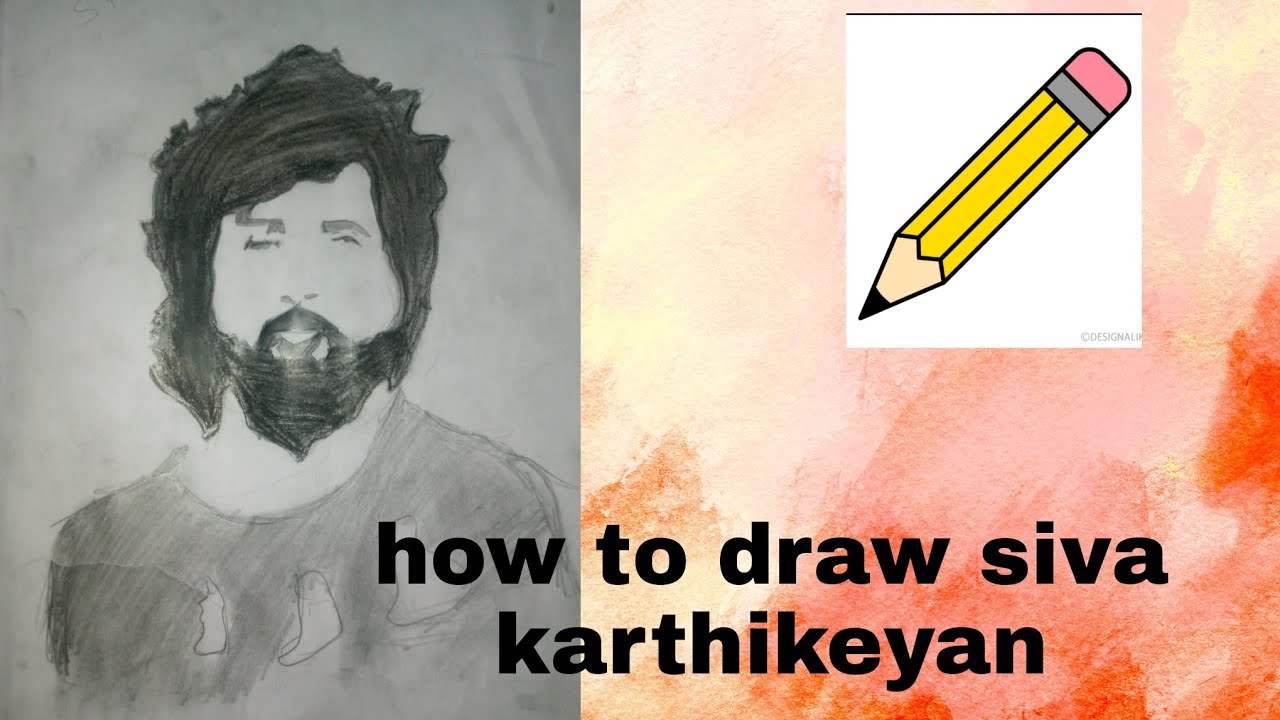 how to draw siva karthikeyan pencil drawing easy - YouTube