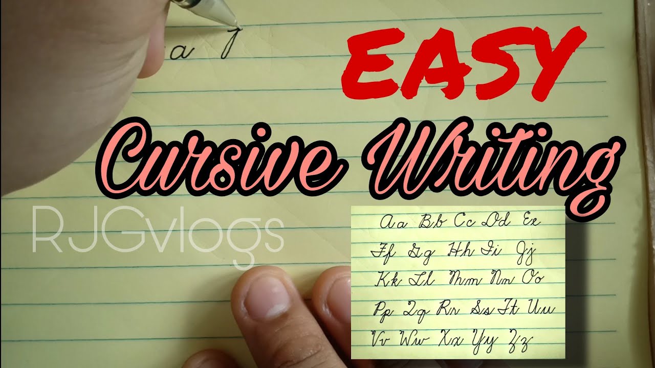 CURSIVE WRITING (Philippines) || RJG VLOGS - YouTube