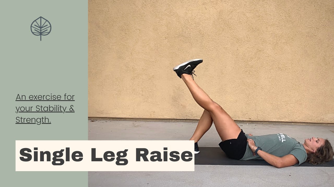 Single Leg Raise - Quad activation - YouTube