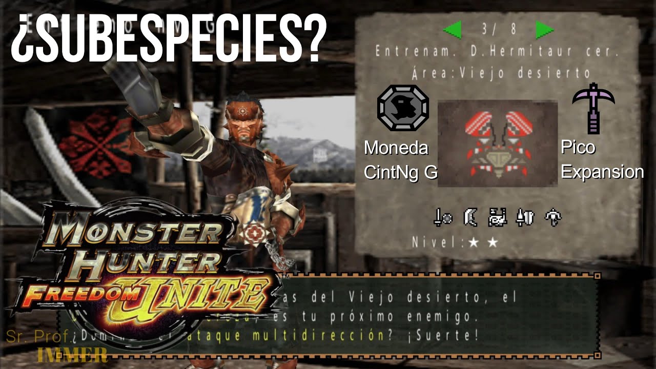Entrenamiento G 3/8 (D. Hermitaur Cer.) - Monster Hunter Freedom Unite ...