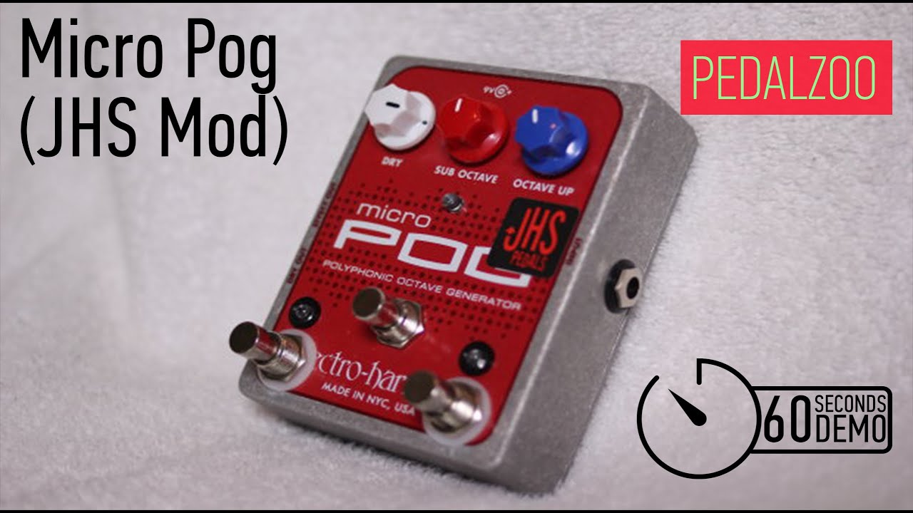 EHX Micro Pog (JHS Mod) за 60 секунд - Обзор от Pedalzoo (60 Seconds ...