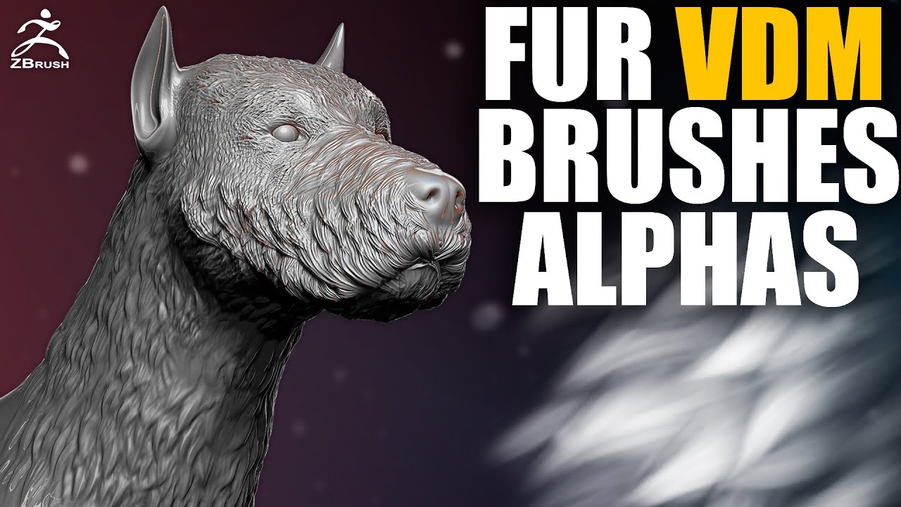 Fur VDM Brush for ZBrush. Sculpting fur and hair in ZBrush. - YouTube