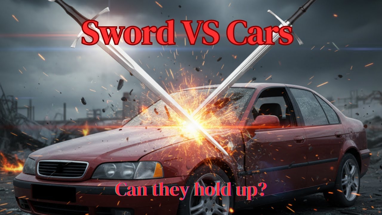 Sword vs Cars, Can they hold up? - YouTube