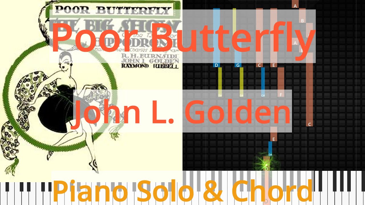 🎹Solo & Chord, Poor Butterfly, John L. Golden, Synthesia Piano - YouTube