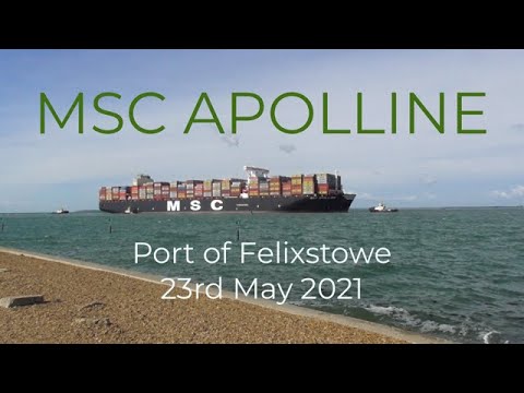 Massive new Container ship MSC APOLLINE maiden voyage to Port of ...