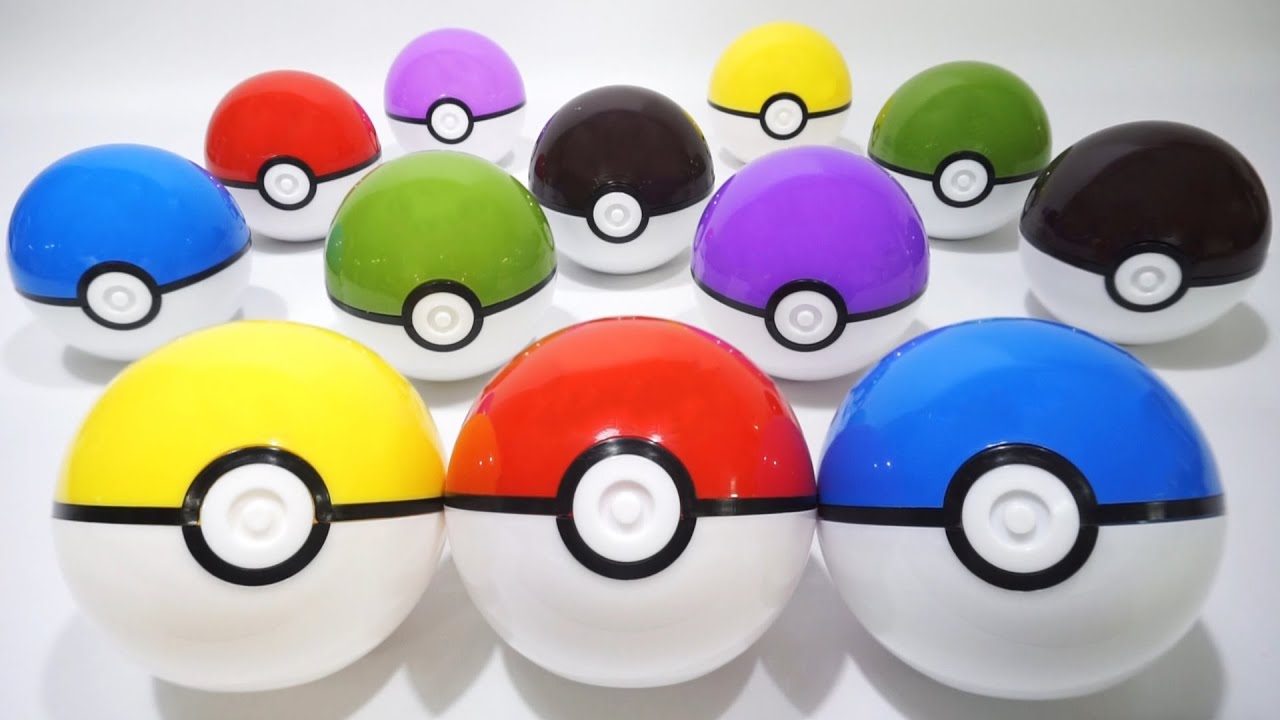 Learn Colors with Pokeball Surprise Egg Pokemon Go! Toys, Pikachu ...